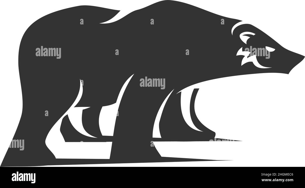 Bear Animal Icon Illustration Brand Identity Stock Vector Image & Art ...