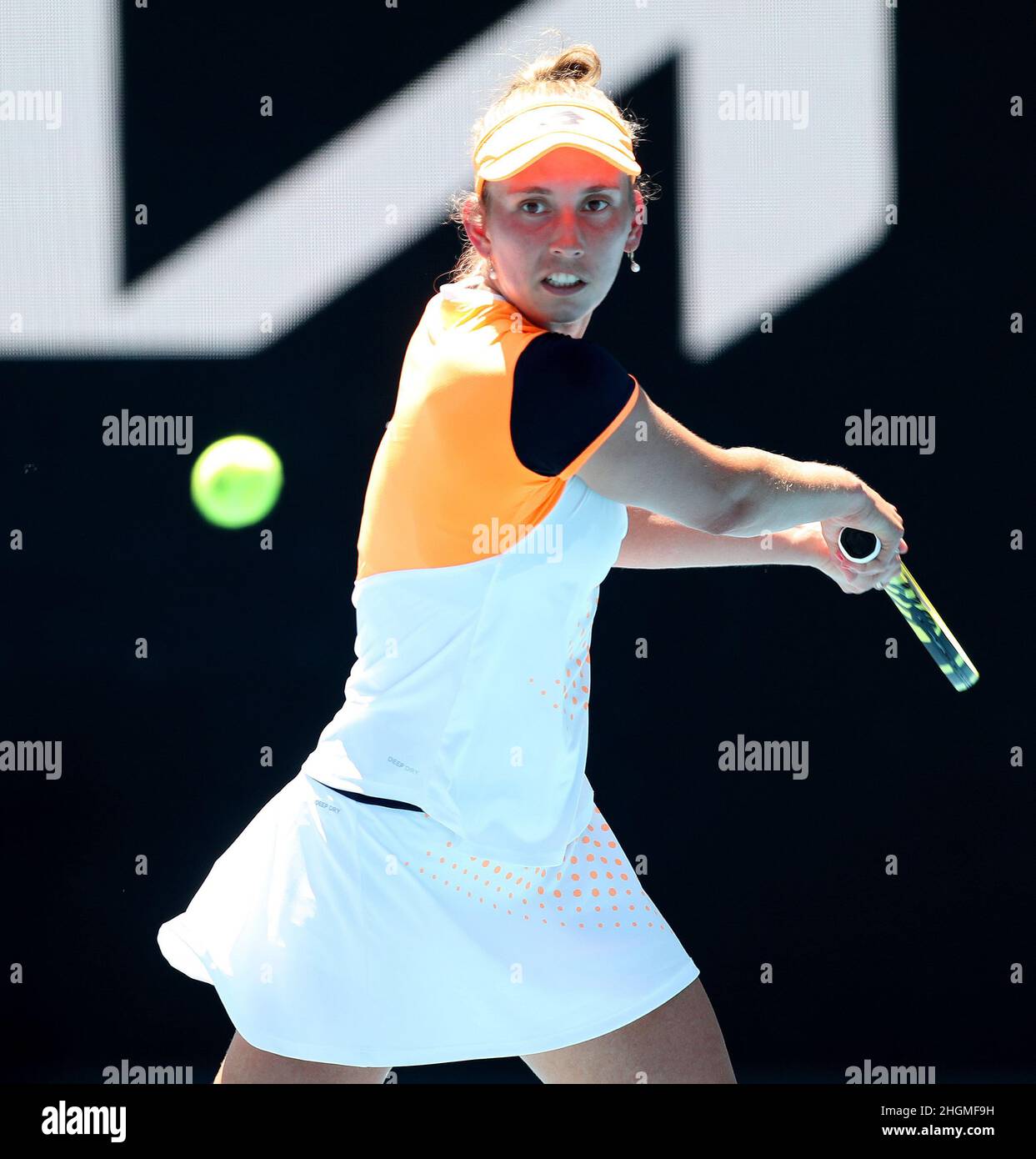Melbourne, Australia. 22nd Jan, 2022. Elise Mertens in third round ...