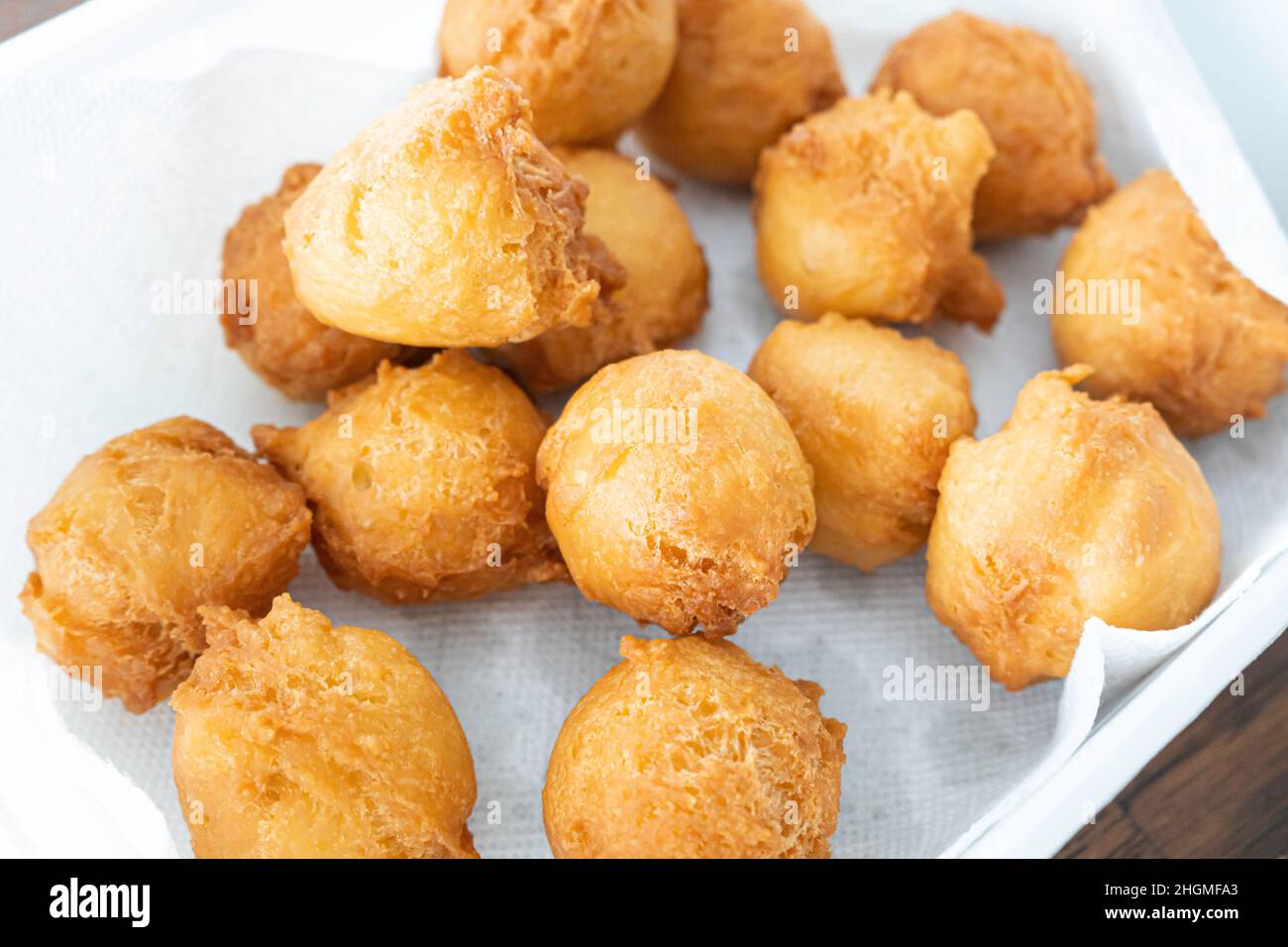 Deep fried Nigerian Buns ready to eat Stock Photo - Alamy