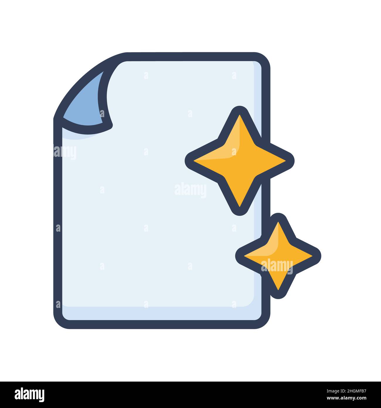 new document file paper blank single isolated icon with filled line ...