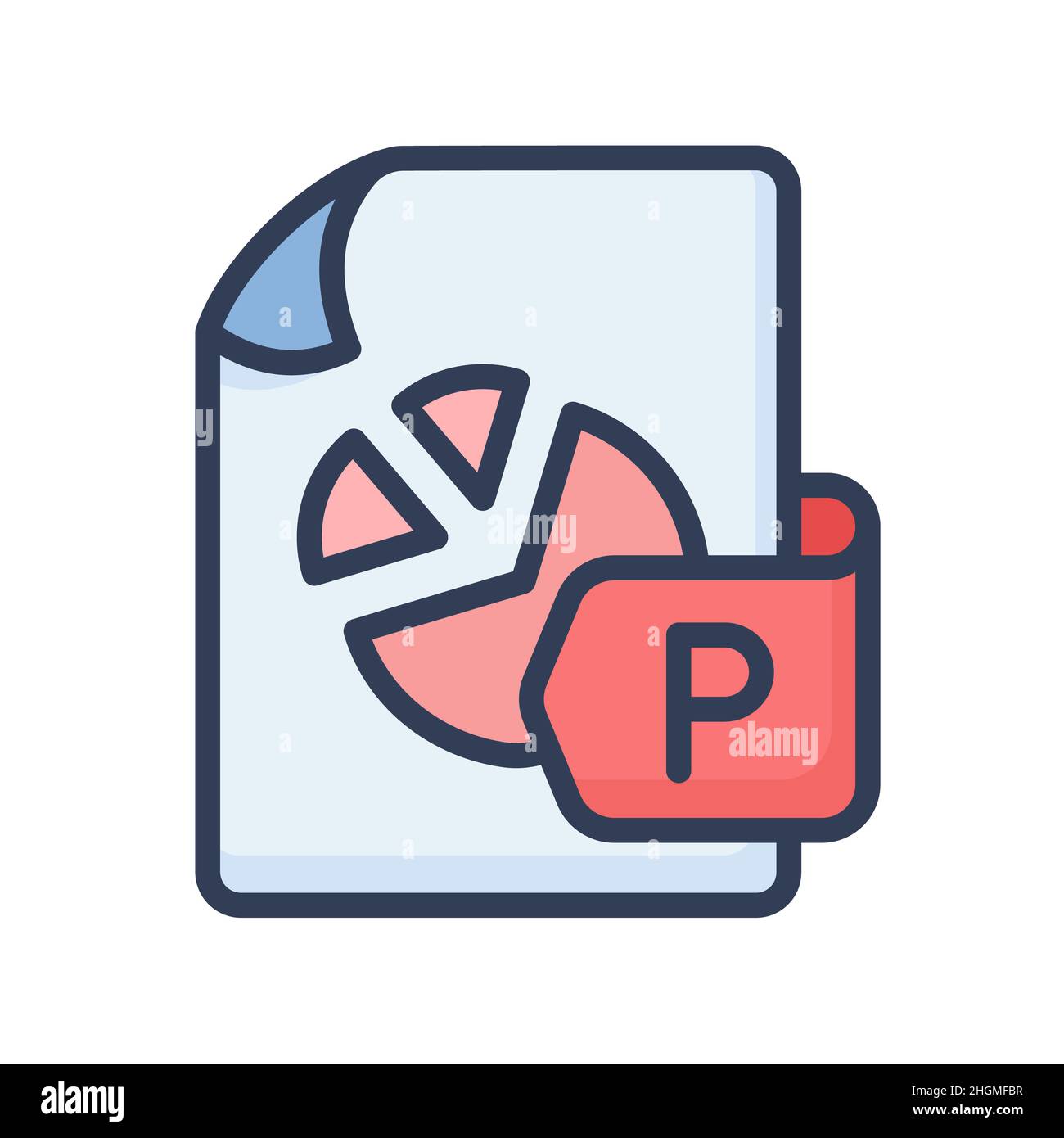 slide document file paper page single isolated icon with filled line ...