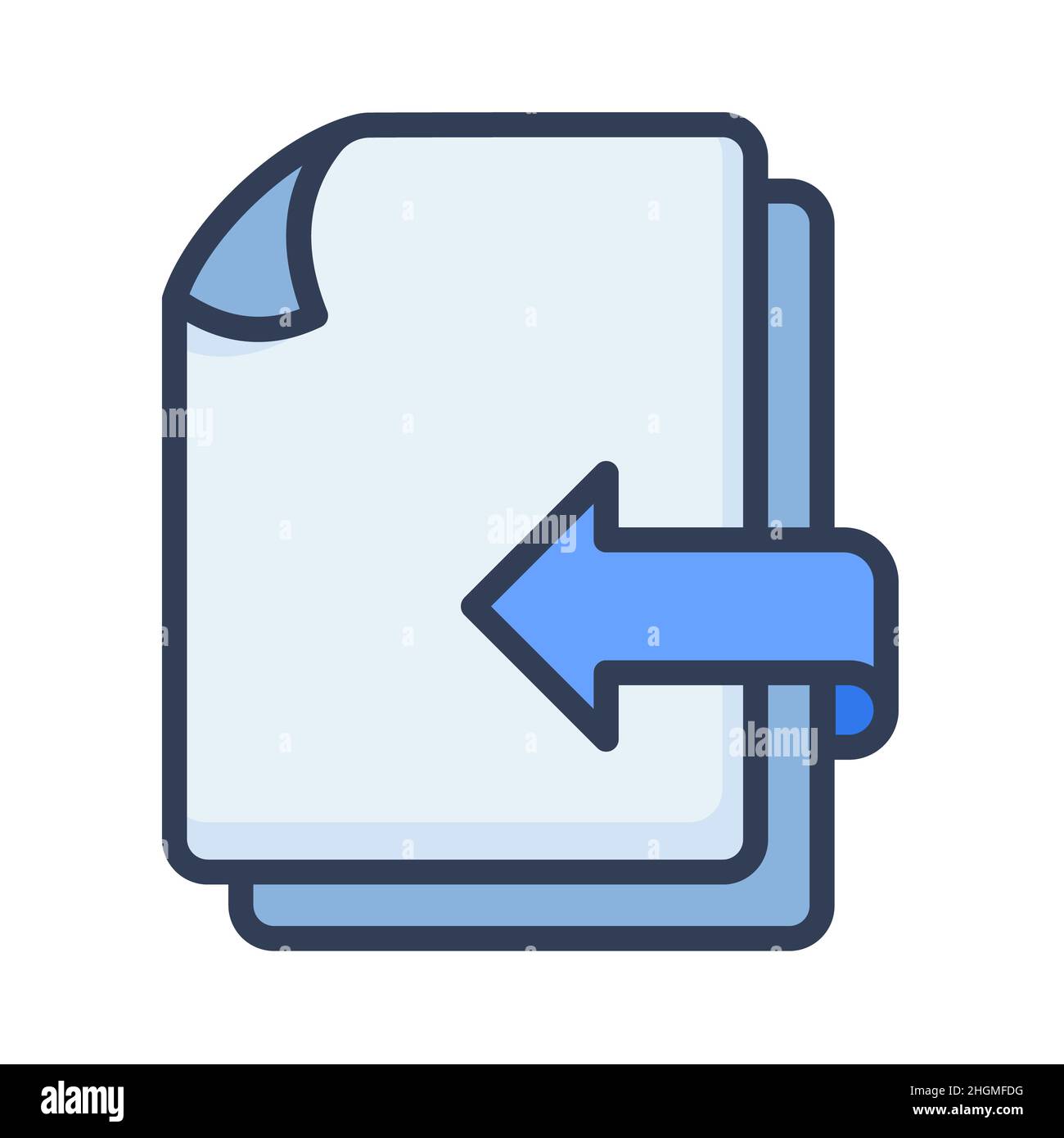 merge document file paper page merging single isolated icon with filled line style vector ...