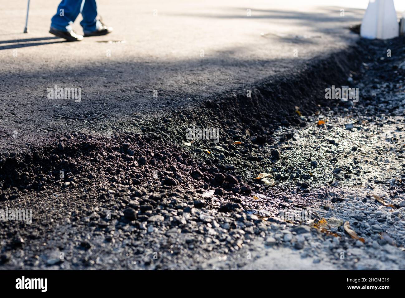 Close-up asphalt at the road under construction Stock Photo - Alamy