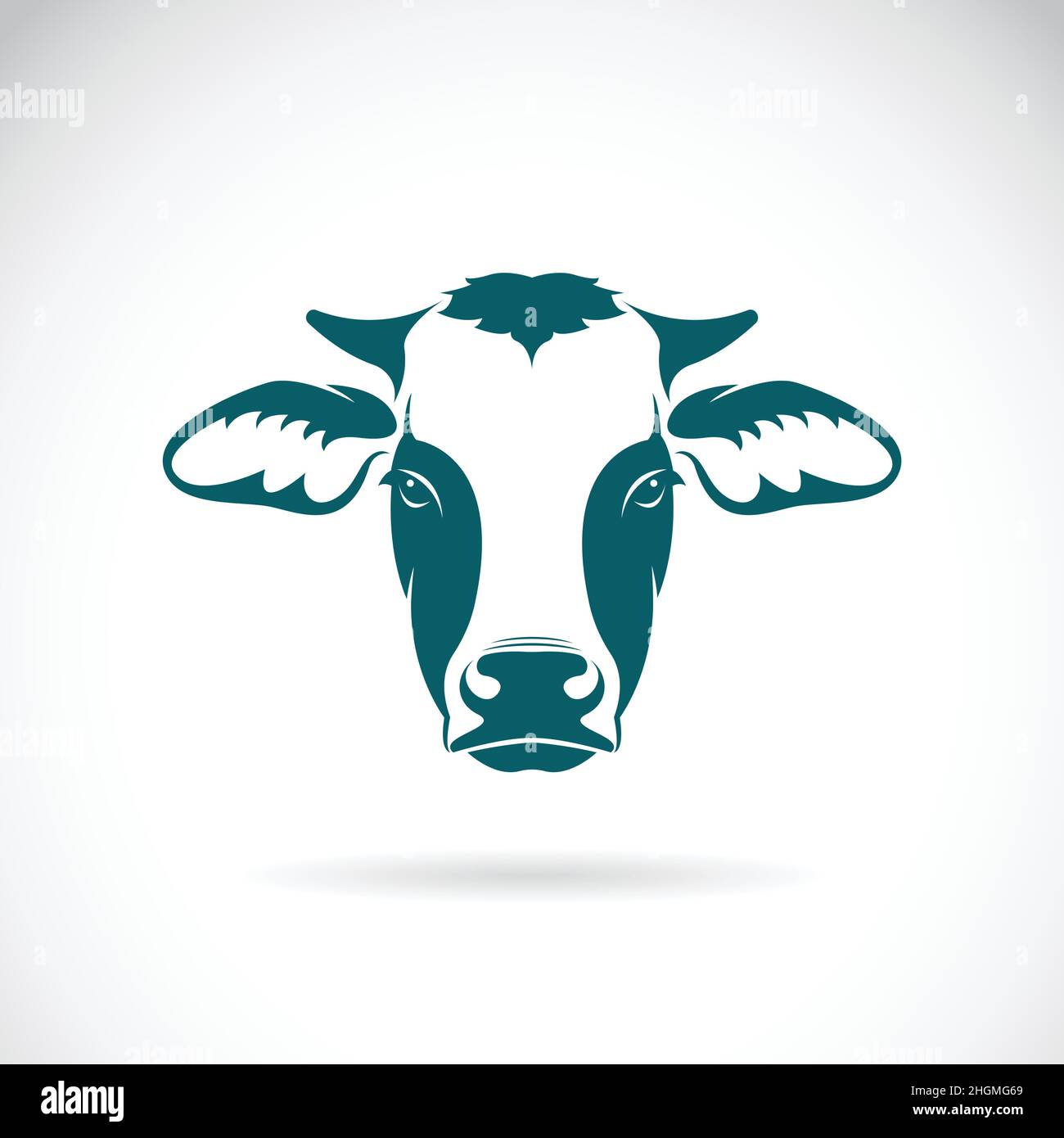 Vector of a cow head design on white background. Farm Animal. Cows ...