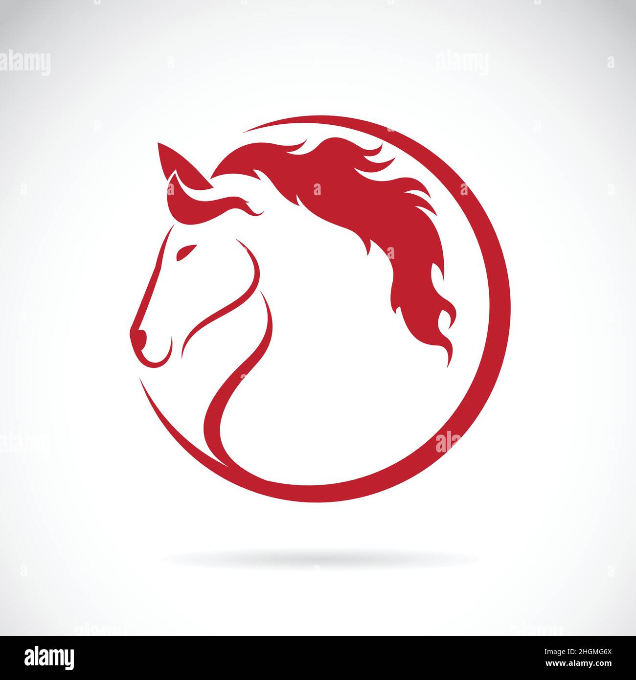 Vector of horse design on a white background. Easy editable layered ...