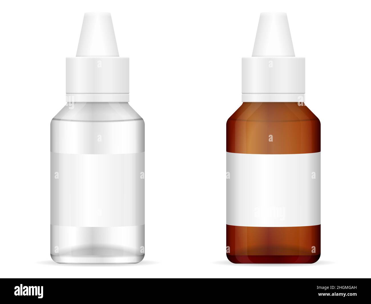 Glass medical bottle set on a white background. Vector illustration ...