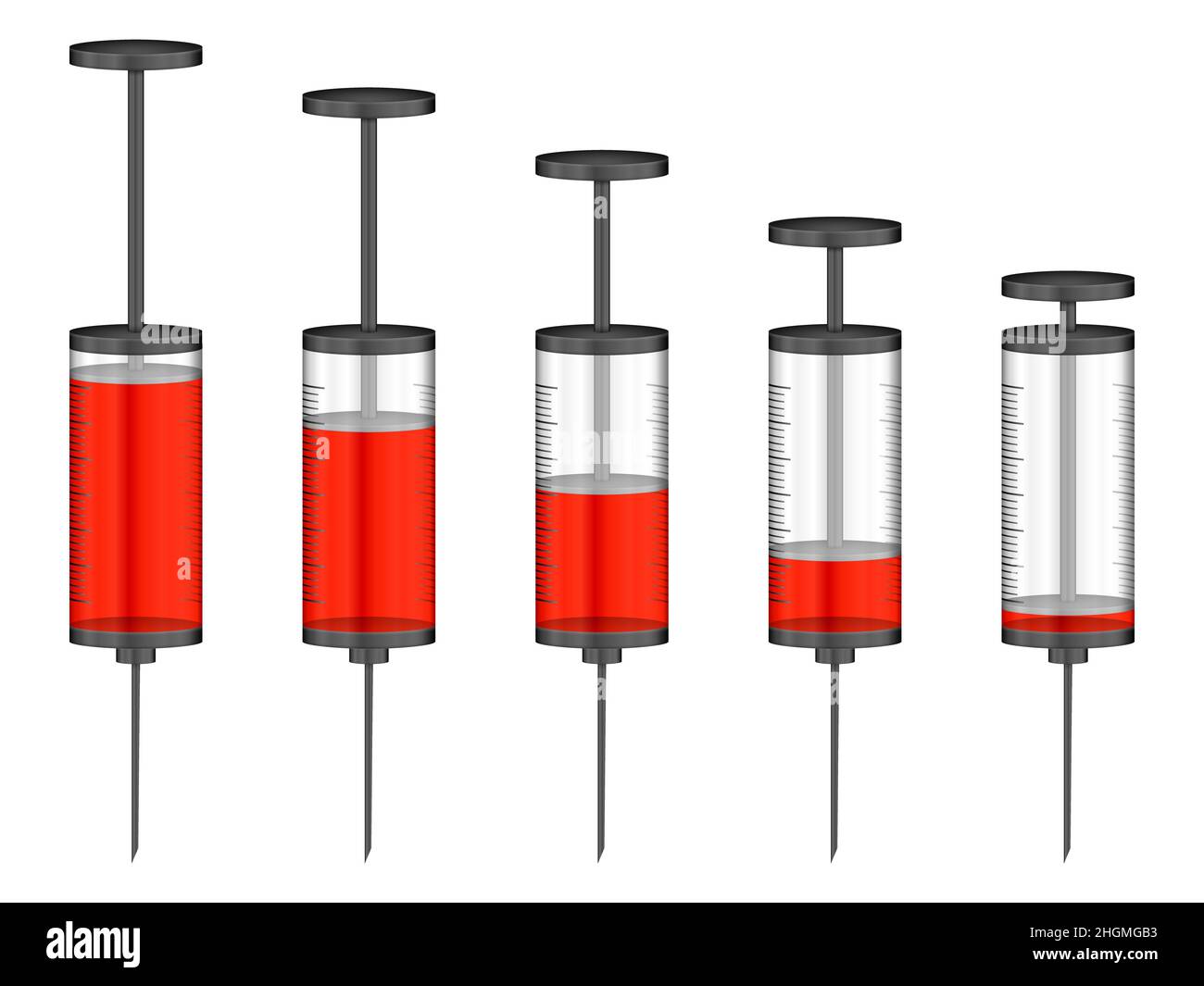 Syringe set on a white background. Vector illustration Stock Photo - Alamy