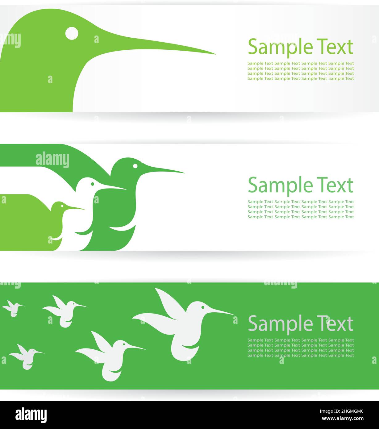 Vector of a hummingbird banners. Easy editable layered vector ...