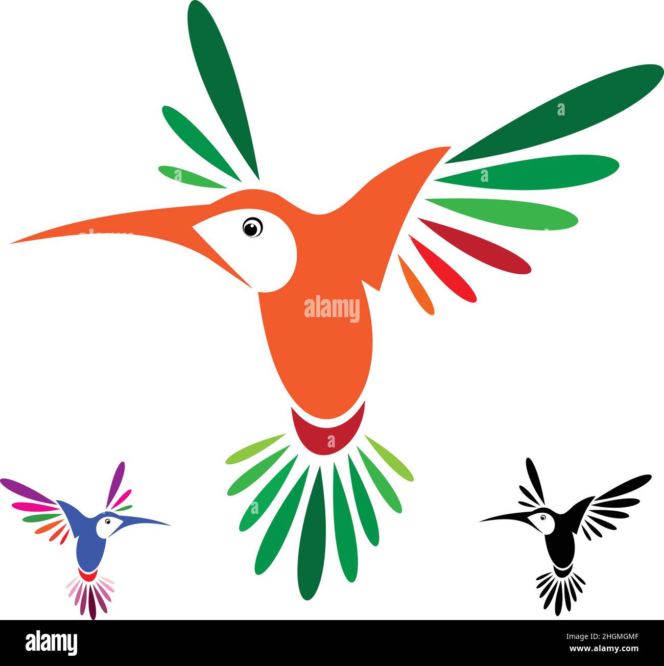 Hummingbird. Easy editable layered vector illustration Stock Vector ...