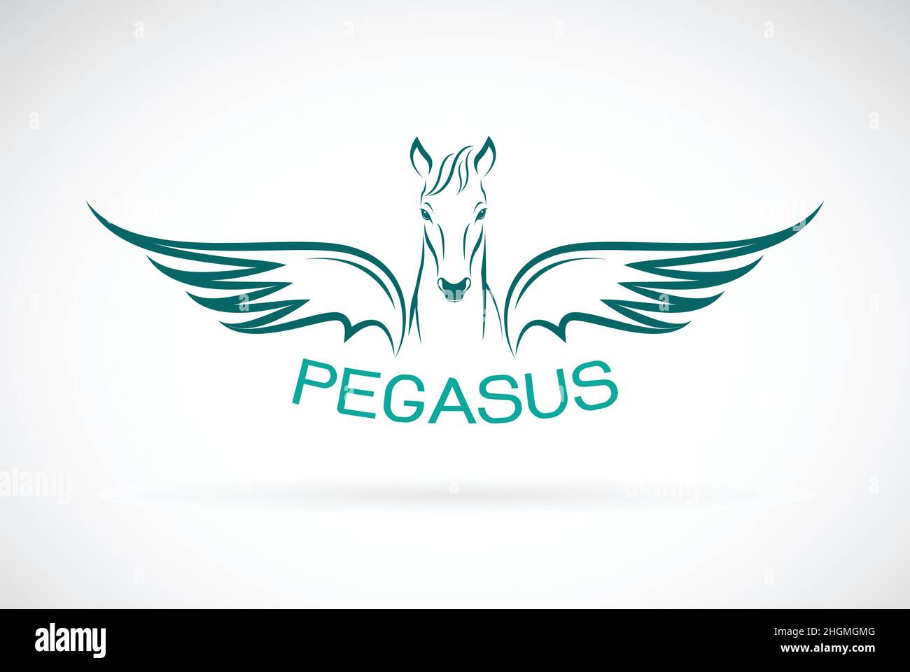 Vector of a horse pegasus design on white background. Wild Animals ...