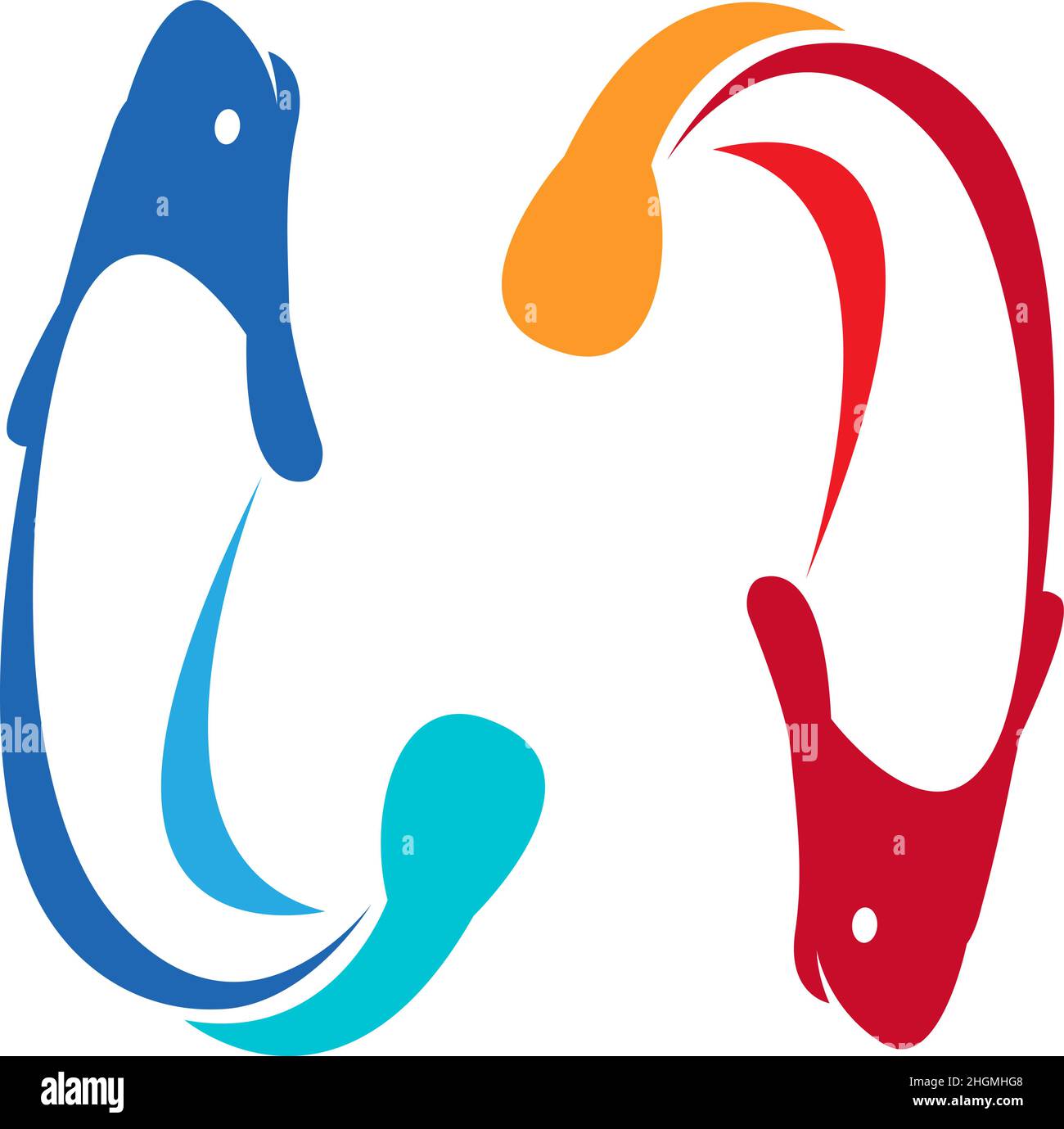 Vector of fish on white background. Easy editable layered vector ...