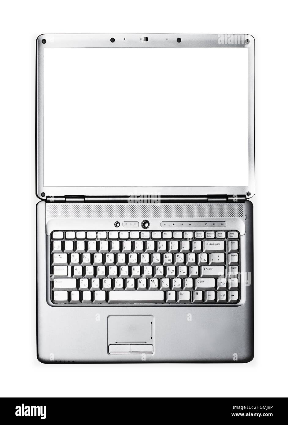 modern and stylish laptop on white background Stock Photo - Alamy