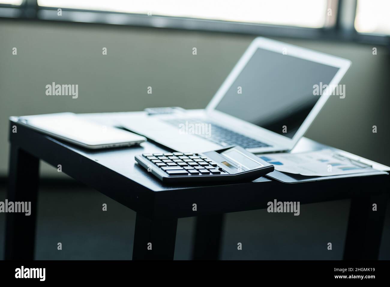 Stylish and classy, the laptop in the workplace Stock Photo - Alamy