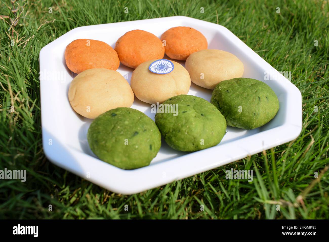 Tirange theme concept of three colours of Puri, Masala orange puri ...
