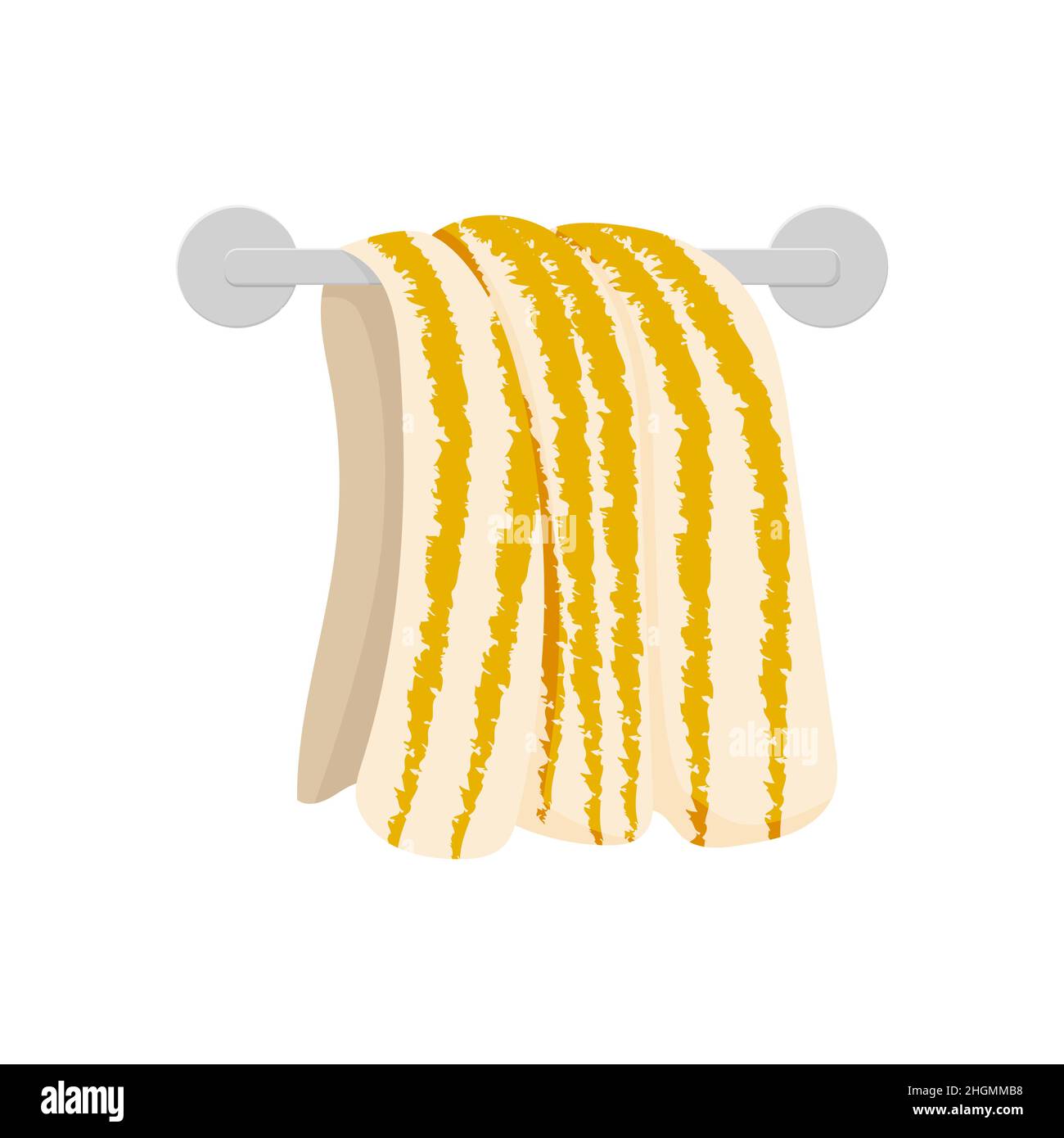 Hanging towel for hands illustration. Isolated on white background ...