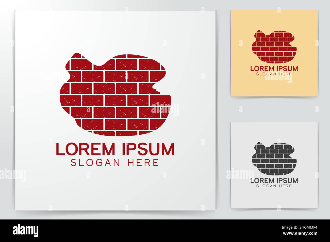 red brick logo Ideas. Inspiration logo design. Template Vector ...