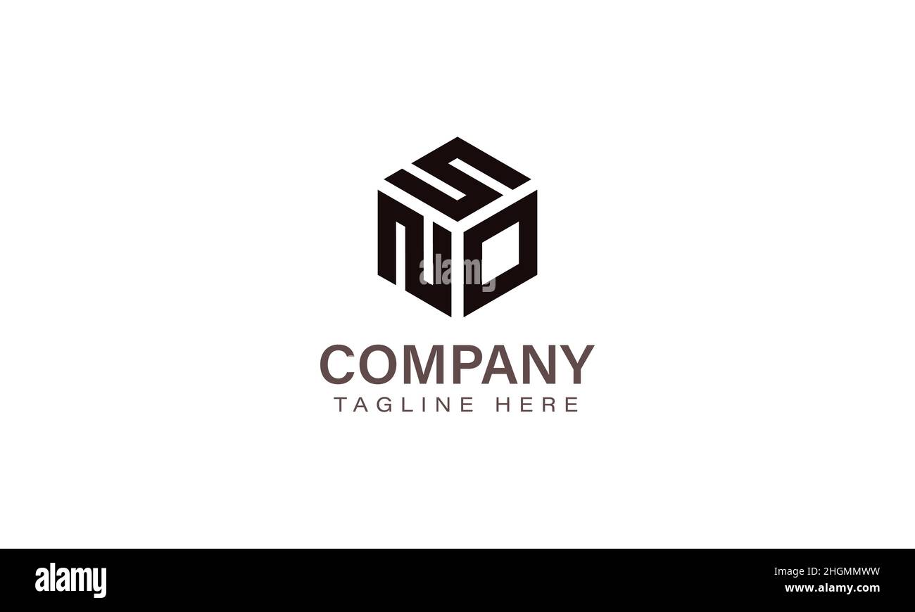 Letter SNO Logo, Three Letter Logo, Alphabet S N O Hexagon Shape Vector ...
