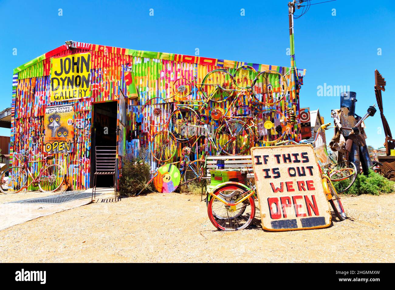 Silverton, Australia - 27 Dec 2021: Art gallery of local painter John ...