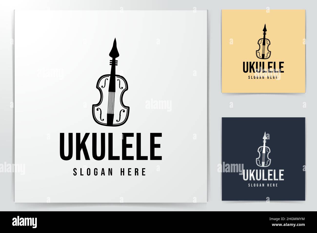 ukulele. musical logo Ideas. Inspiration logo design. Template Vector ...