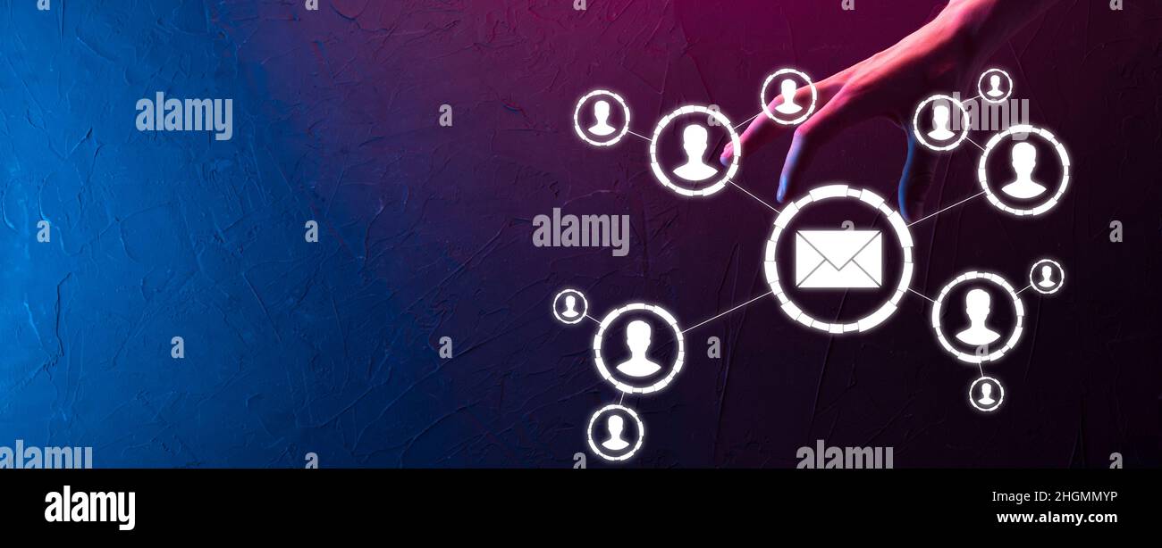 Email and user icon,sign,symbol marketing or newsletter concept ...