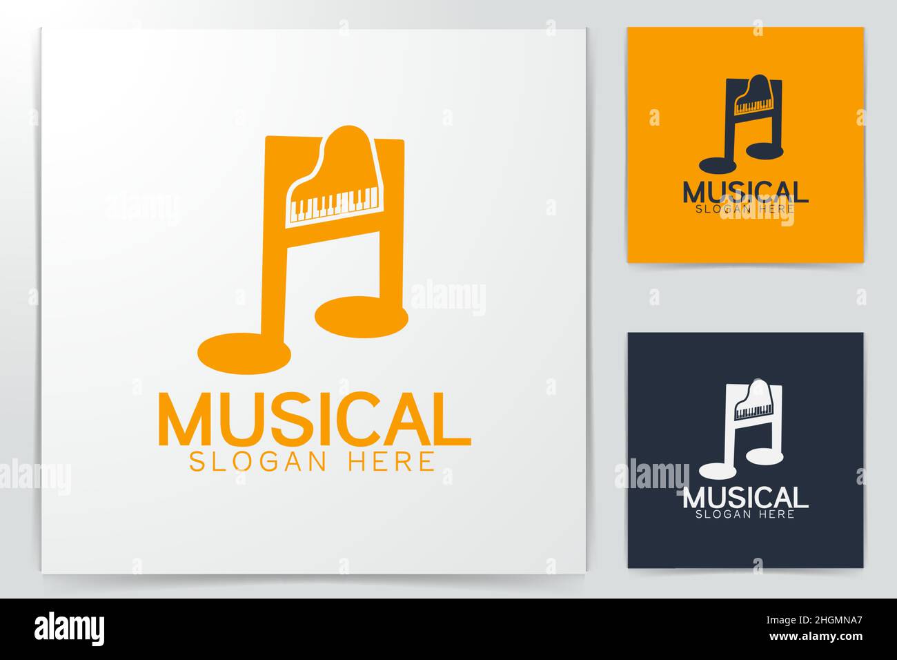 Digital piano note logo Ideas. Inspiration logo design. Template Vector ...