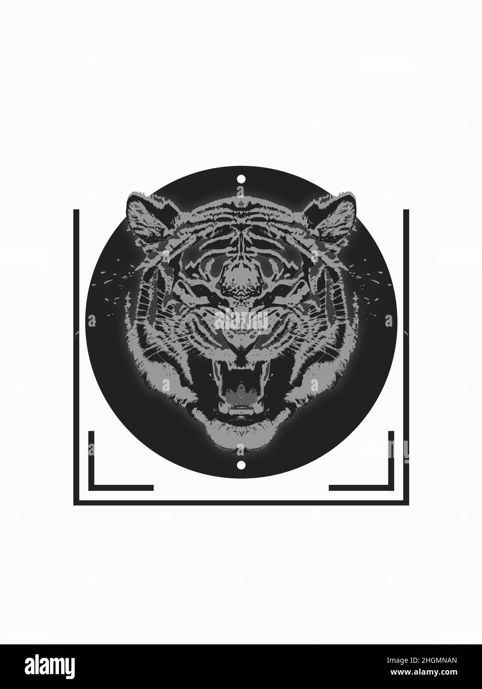 Stylish cat logo Black and White Stock Photos & Images - Alamy