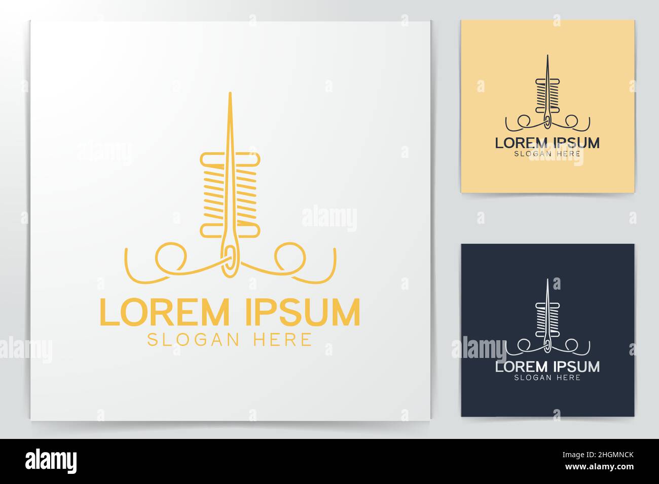 needle and yarn logo Ideas. Inspiration logo design. Template Vector ...