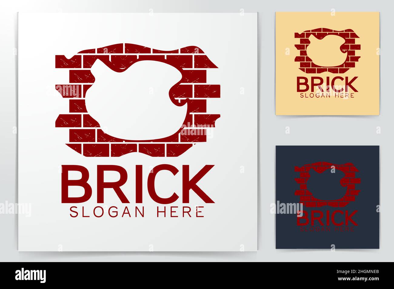 red brick logo Ideas. Inspiration logo design. Template Vector ...