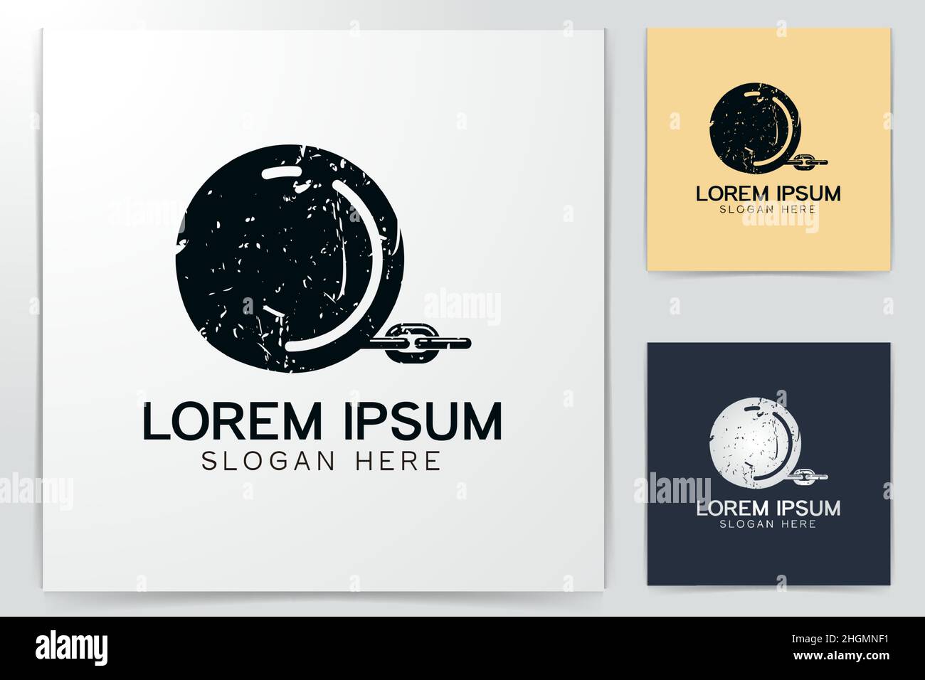 round iron ball logo Ideas. Inspiration logo design. Template Vector ...