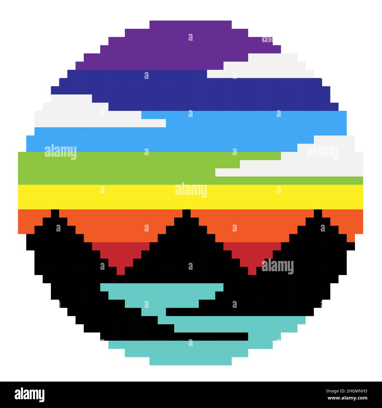 Pixel game landscape hi-res stock photography and images - Alamy