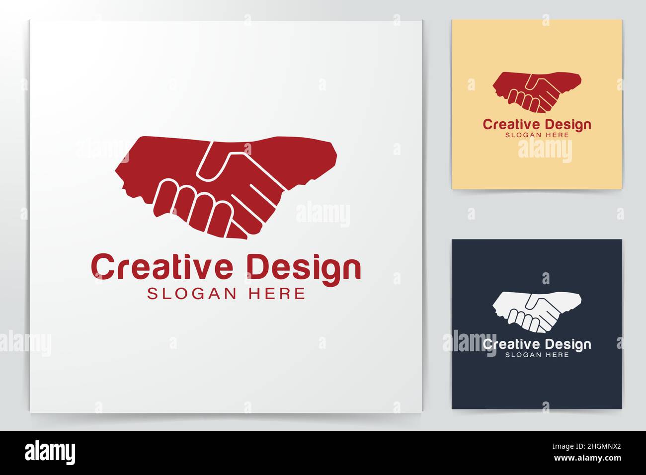 handshake logo Ideas. Inspiration logo design. Template Vector ...