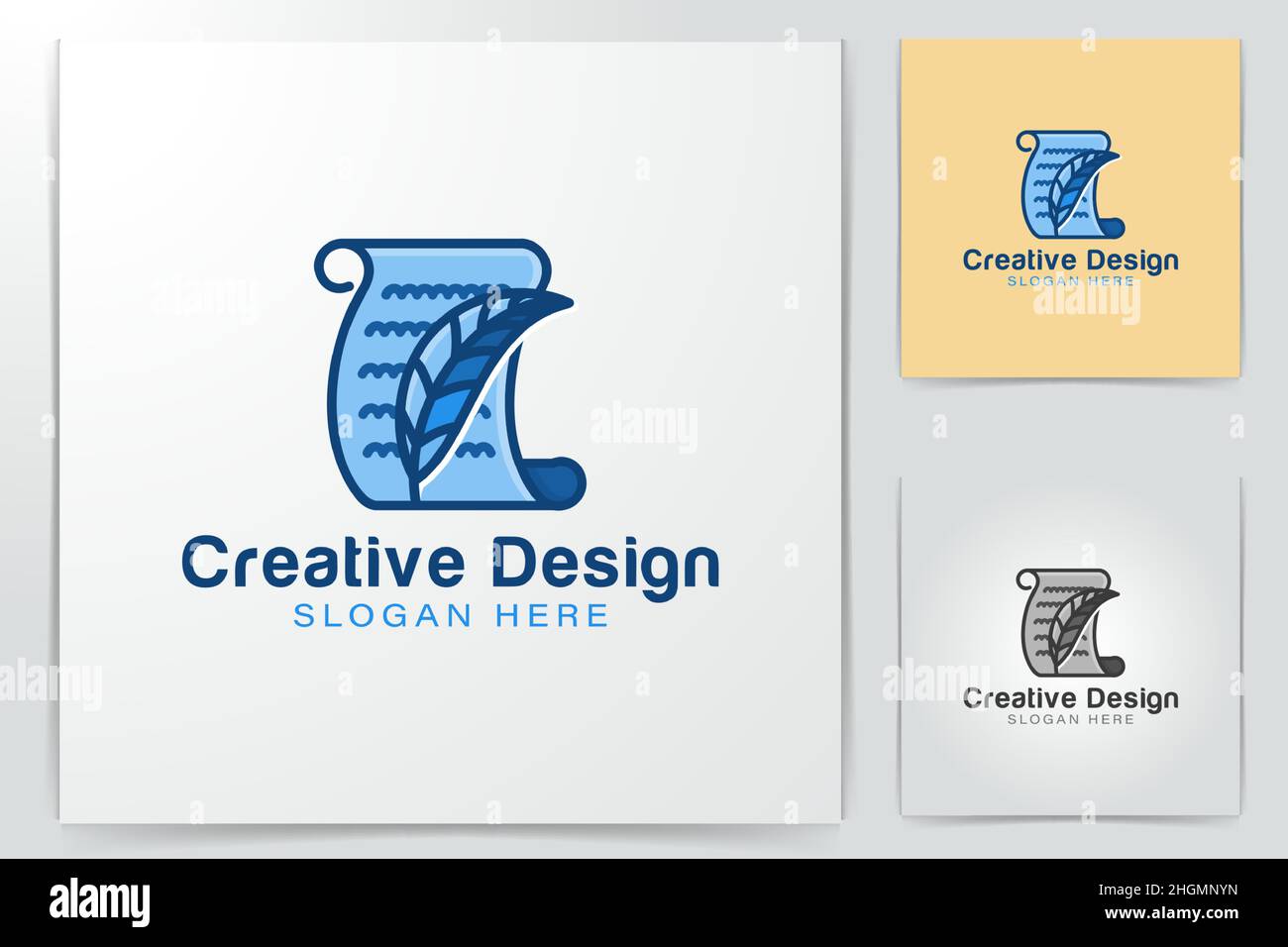 pen and sheet paper. writer logo Ideas. Inspiration logo design ...