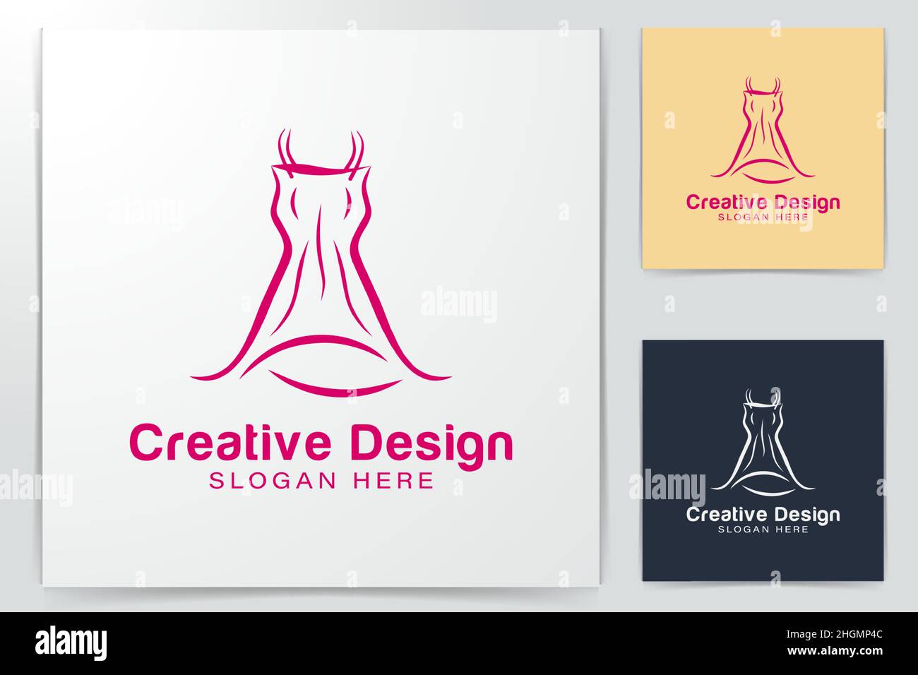 luxury dress. fashion logo Ideas. Inspiration logo design. Template ...