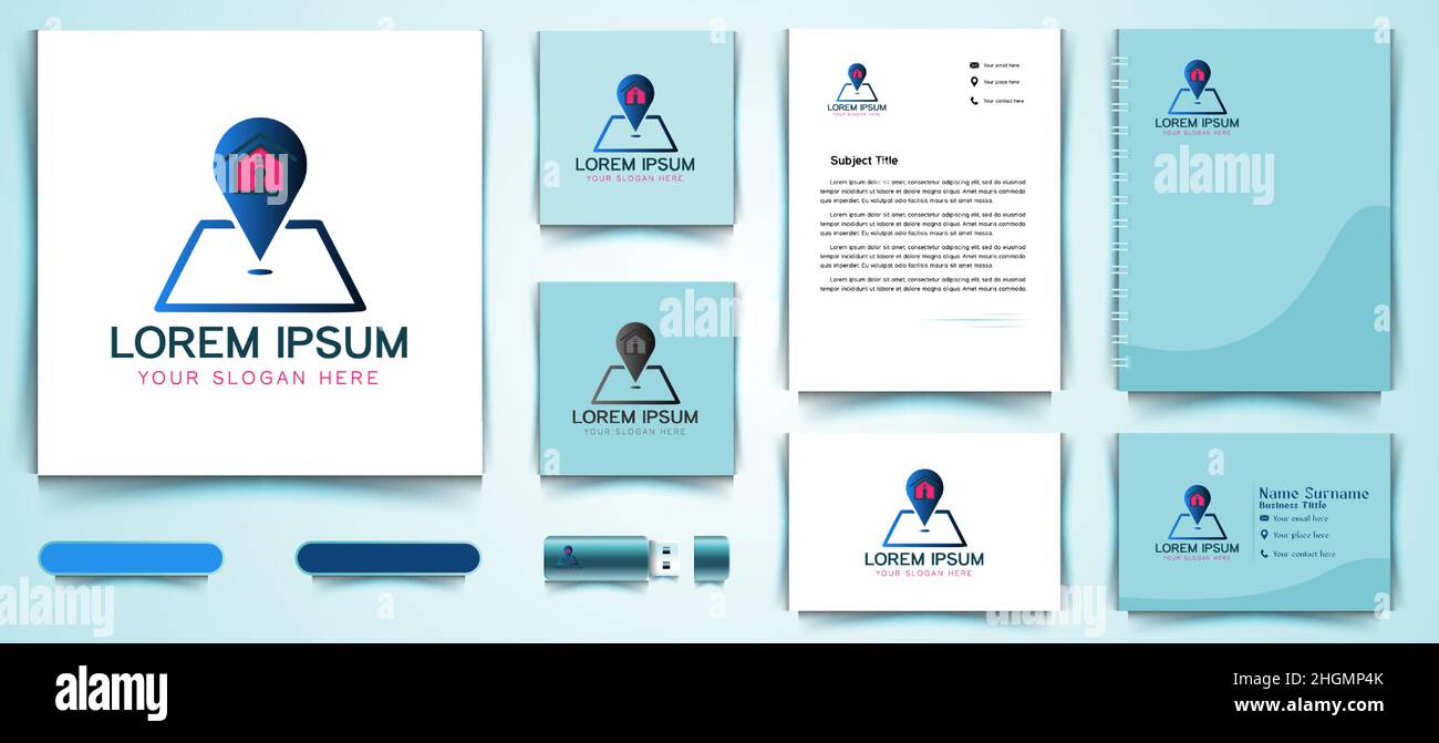 House, Home, and map point logo and business branding template Designs ...