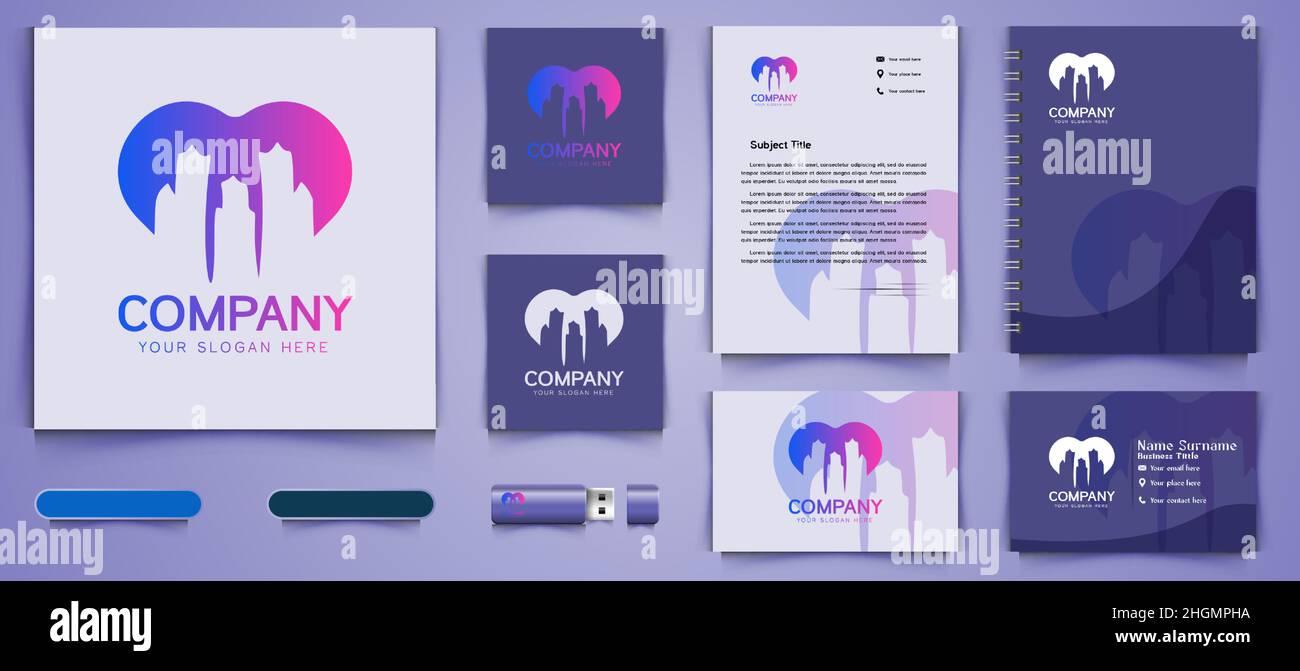 town. city landscape logo and business branding template Designs ...