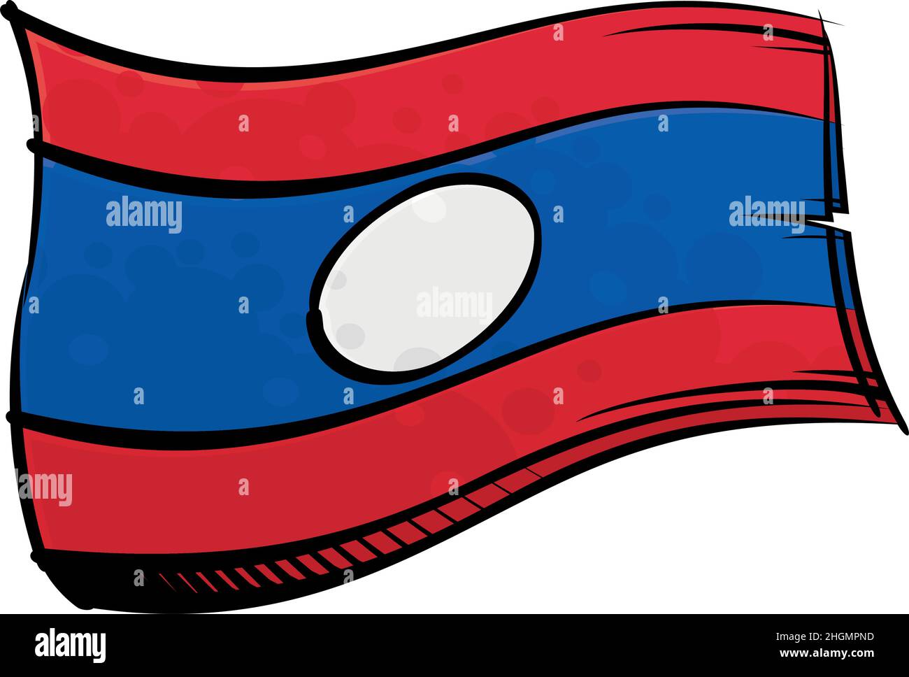 Laos waving flag national Stock Vector Images - Alamy