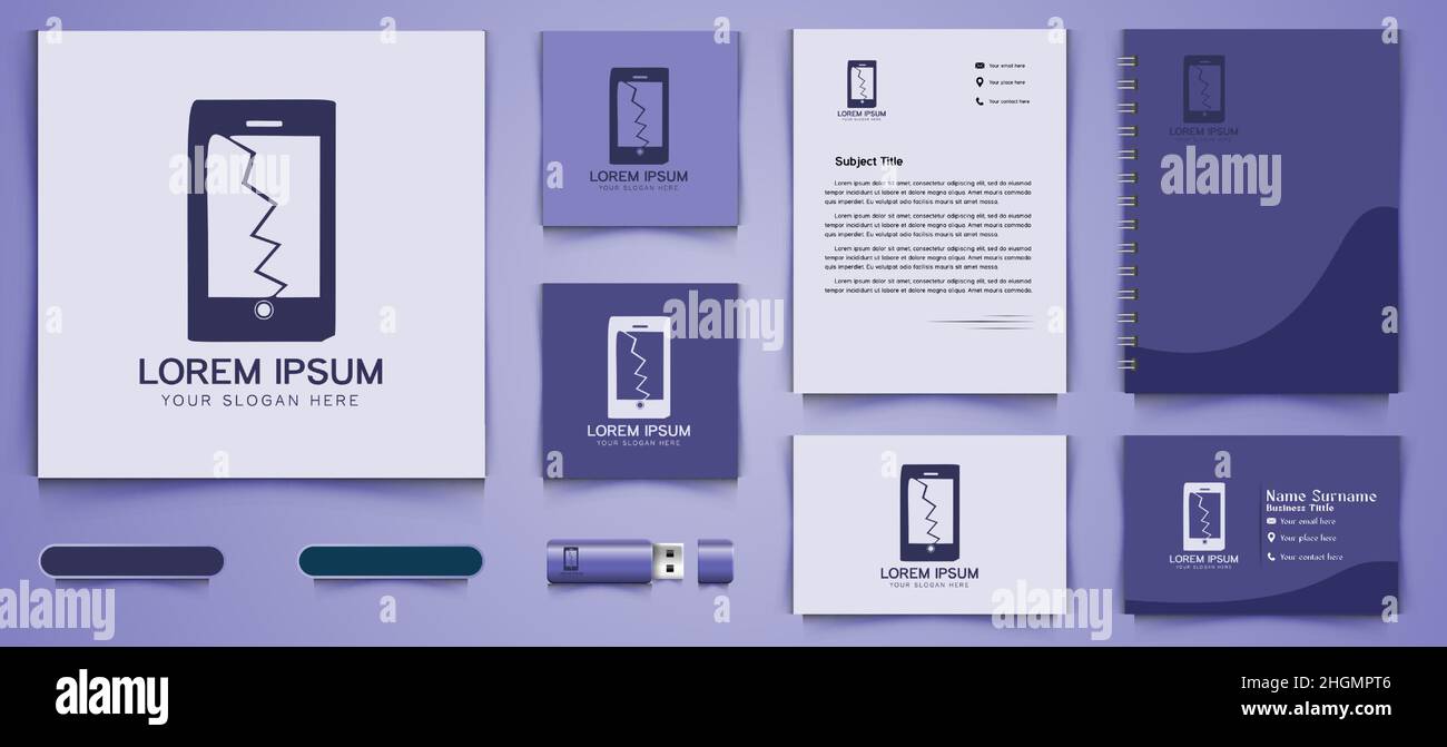 Phone crashed and business branding template Designs Inspiration ...
