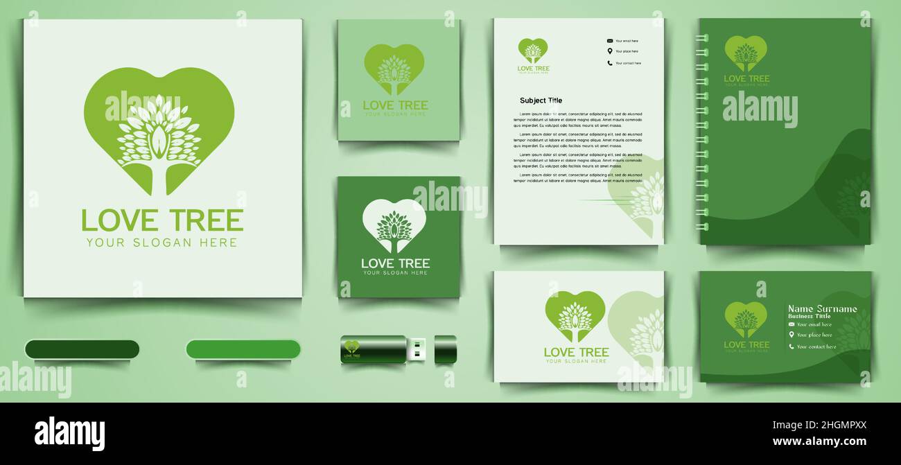 tree logo and business branding template Designs Inspiration Isolated ...