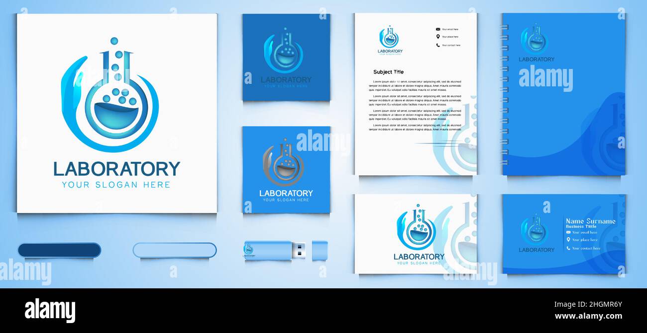 glass tube, Lab care logo and business branding template Designs ...