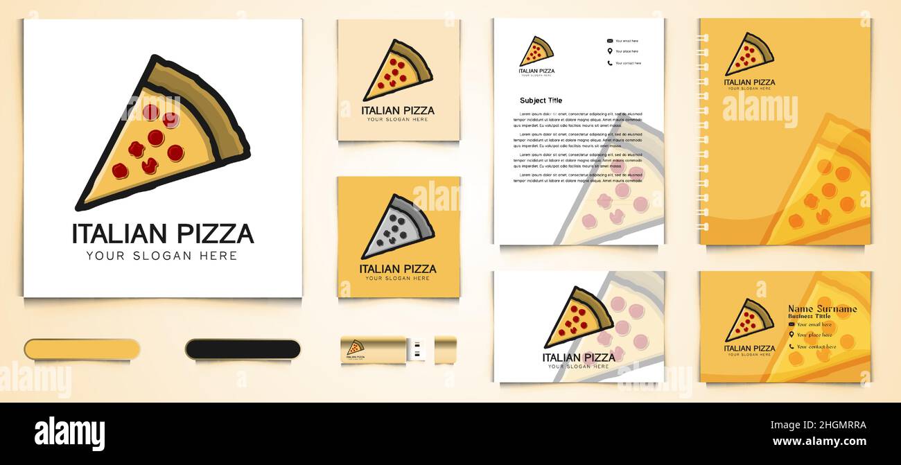 Pizza piece Logo and business branding template Designs Inspiration ...