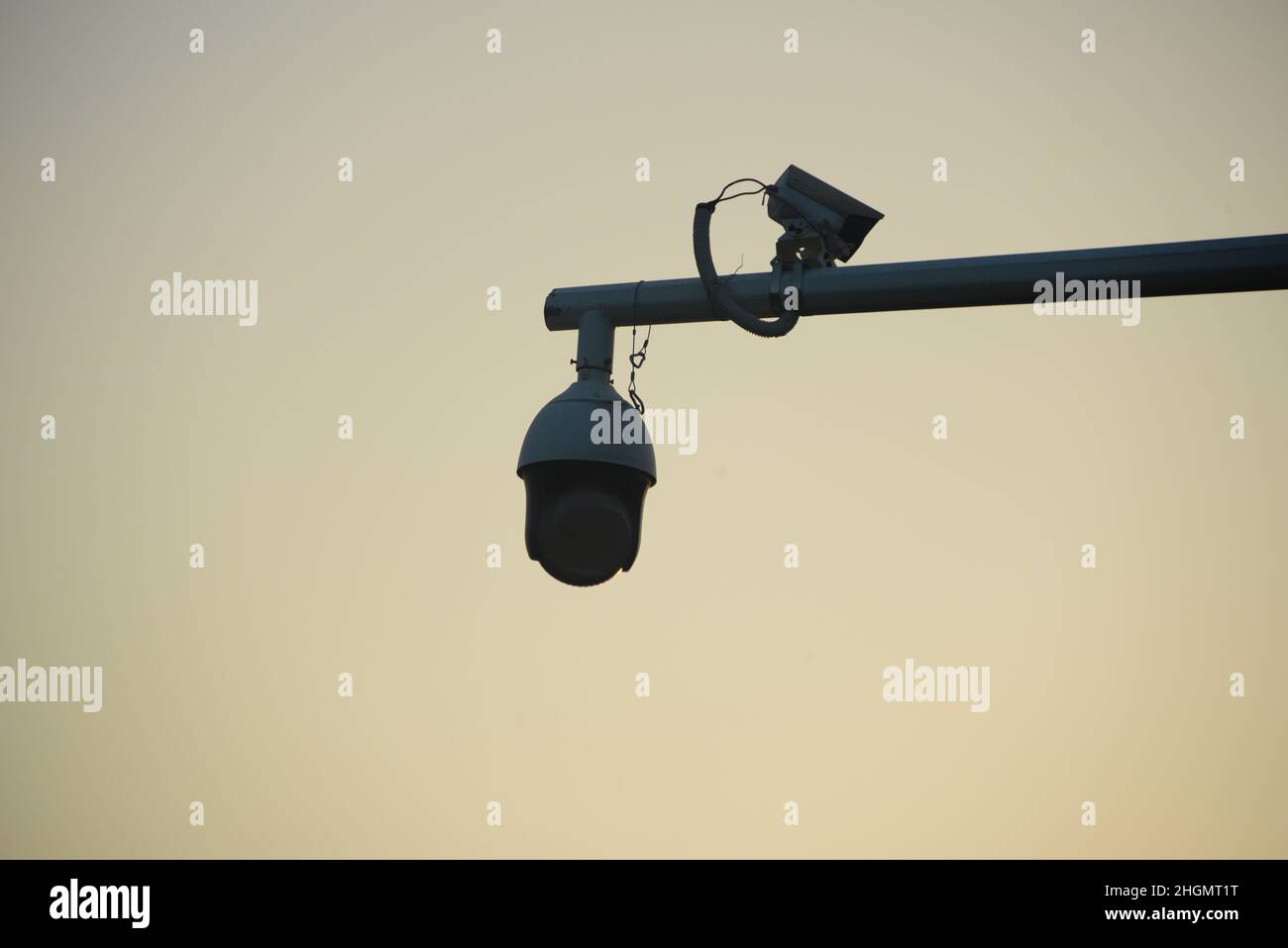 Surveillance camera main important to store, roads, parks and related ...