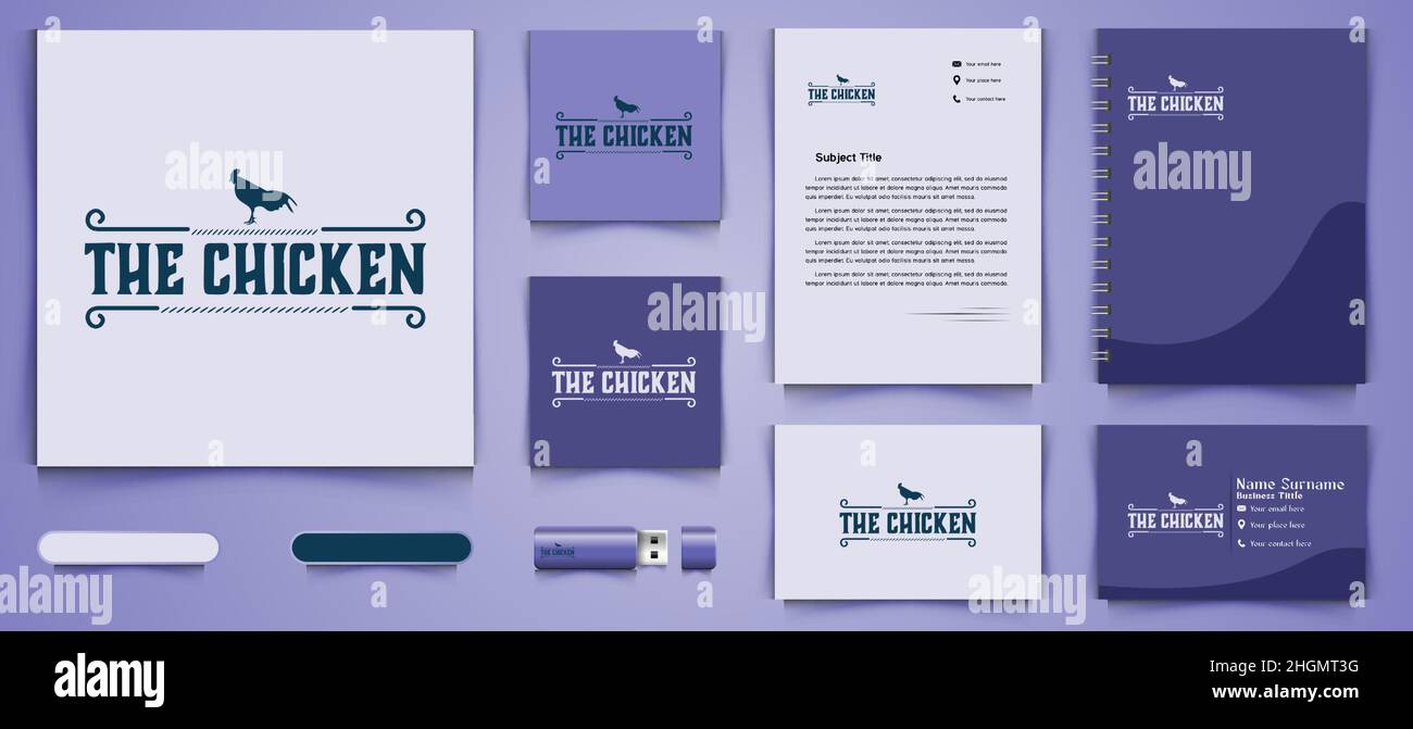 Head chicken rooster logo and business branding template Designs ...