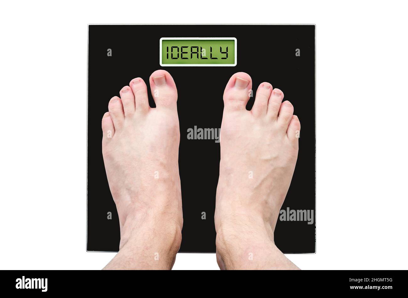 Fat man scales hi-res stock photography and images - Alamy