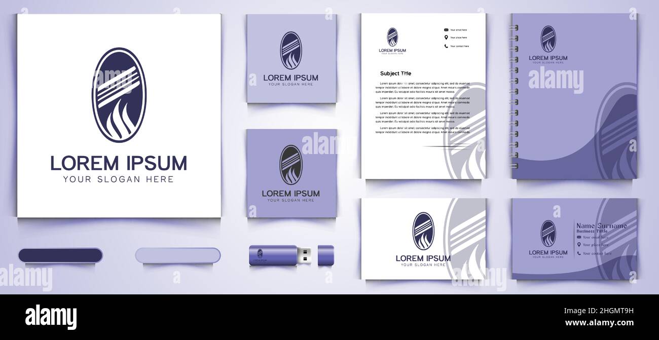 Mirror and fire and business card branding template design inspiration ...