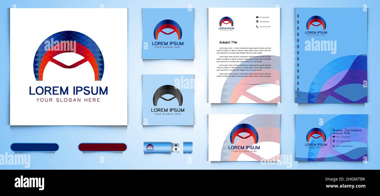 Letter A Abstract Logo and business card branding template design ...