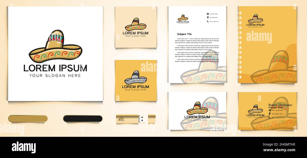 Mexican hat for tacos logo and business branding template Designs ...