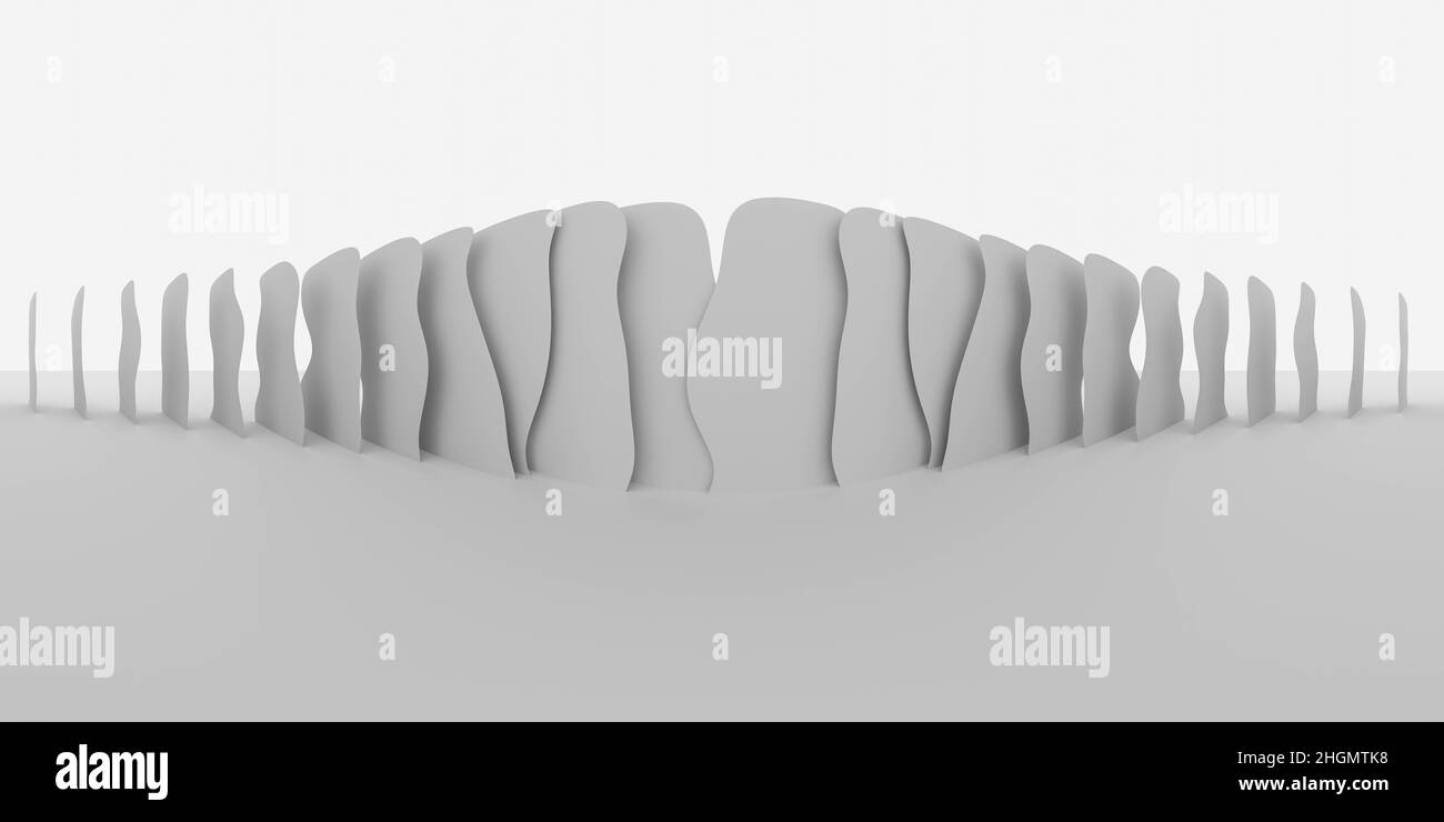 360 full degree spherical panorama environment map of white organic ...