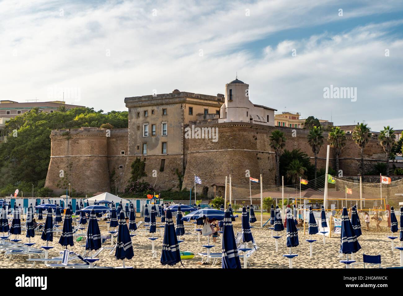 Nettuno, Rome, Italy, August 2021: View of the Sangallo fortress from ...