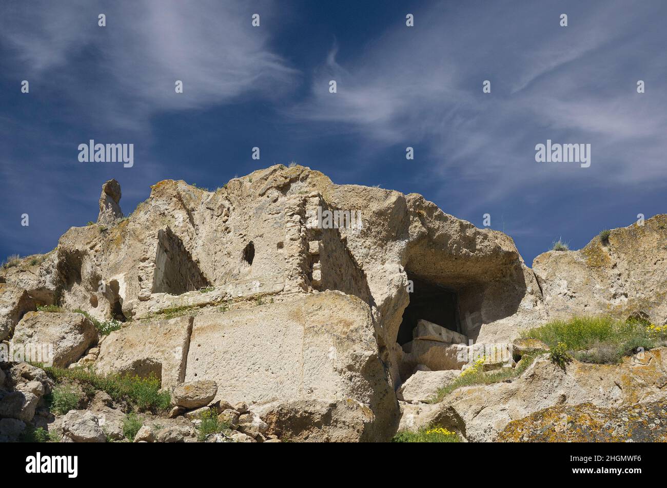 Volcanic caves landscape of Cappadocia Stock Photo - Alamy
