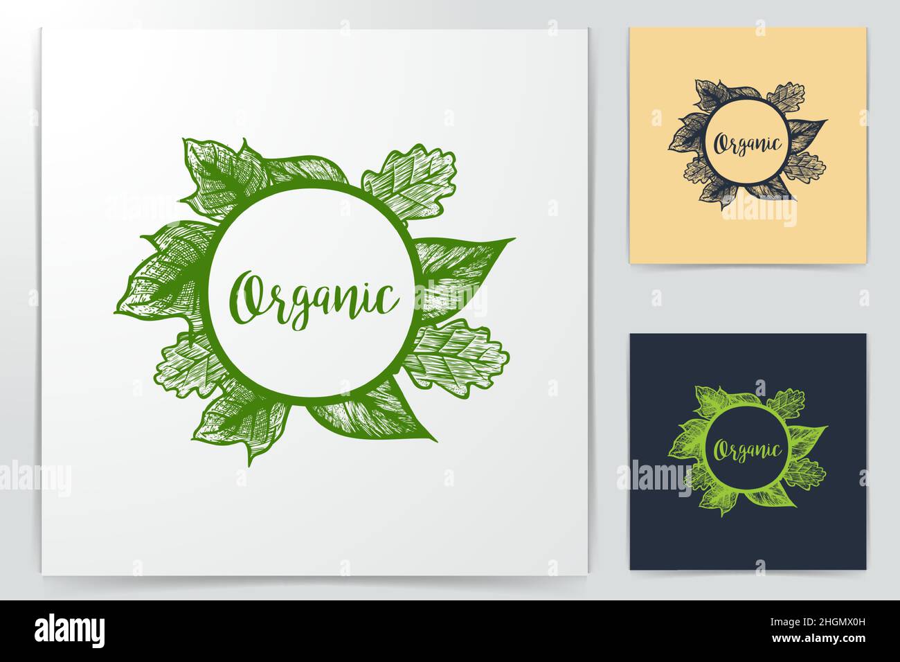 Organic badge Logo Designs Inspiration Isolated on White Background ...